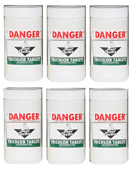 6 PACK TRICHLOR - 30x 200g TABLETS – Pool Doctor